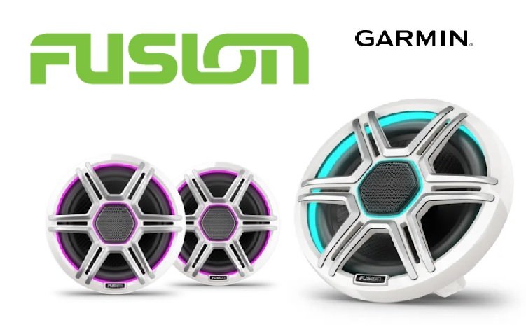 Fusion Apollo marine speakers with LED
