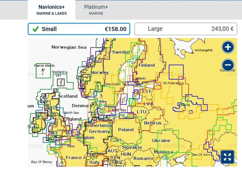 Navionics World Water Chart Rental - for all sonars