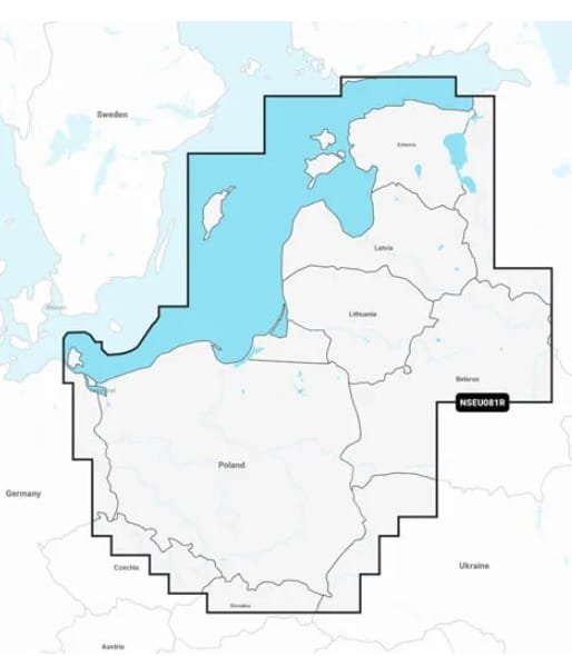 Garmin Navionics+ Baltic Sea, East Coast depth chart