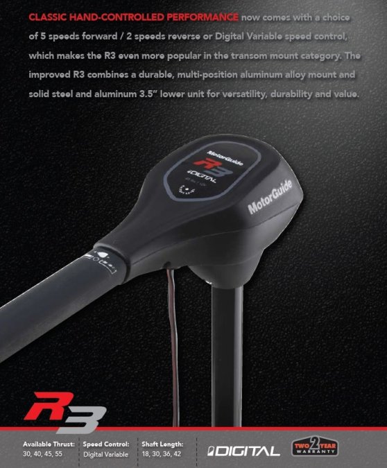 Electric motor MotorGuide R-3 Digital
